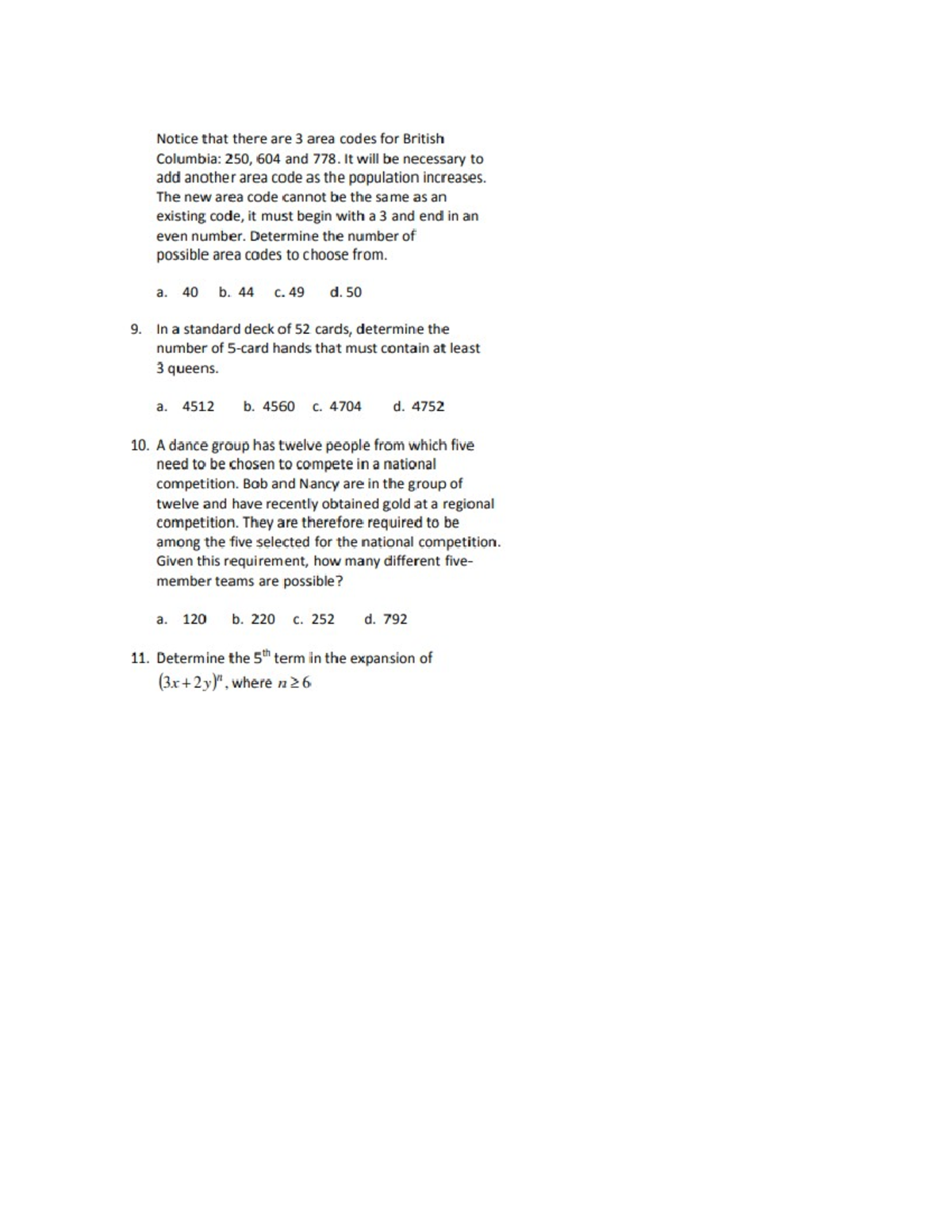 S2a - practice test - Notice that there are 3 area codes for British ...