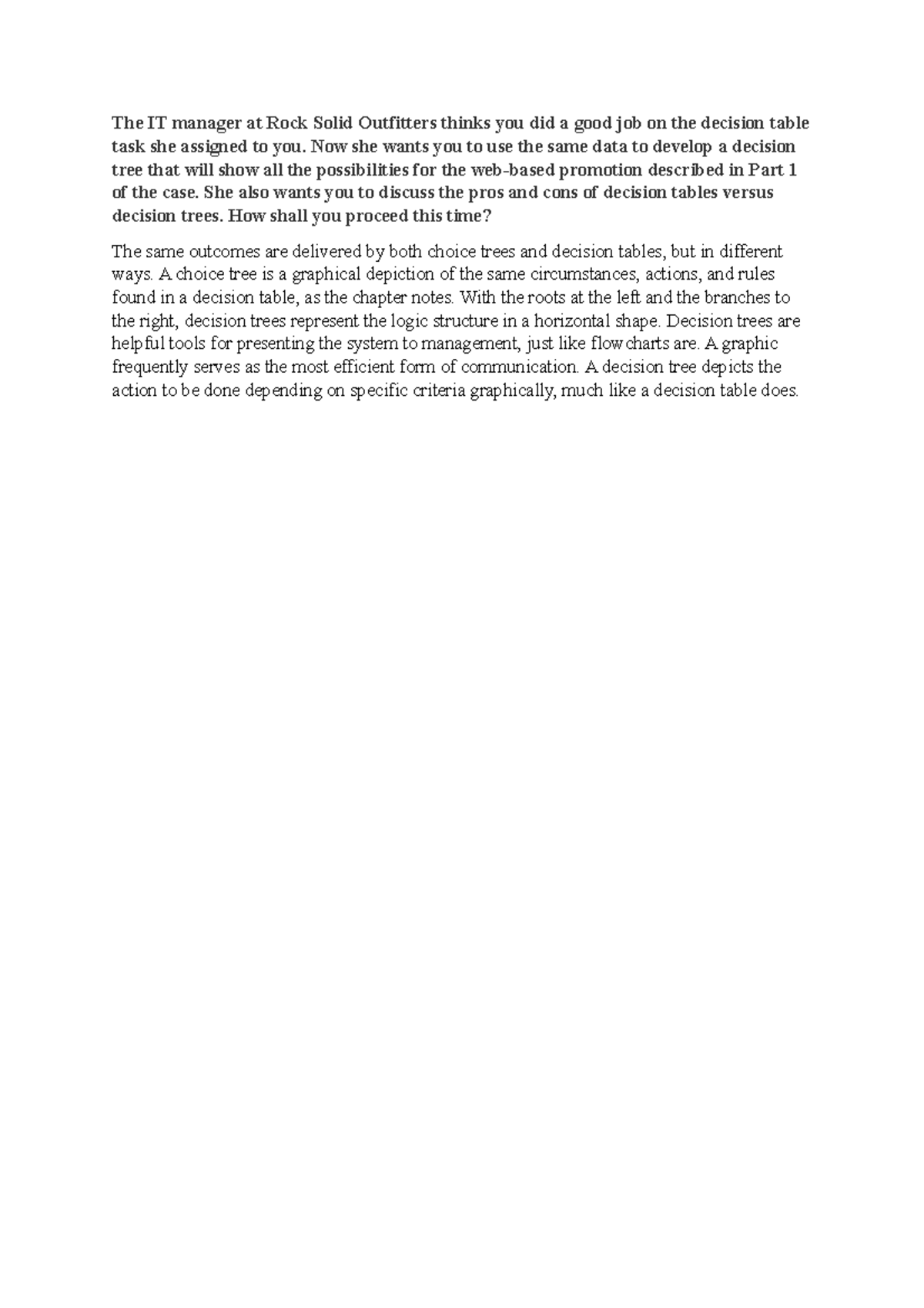 Caseinpoint 1-3 Gupta - Class Assignments - The IT manager at Rock ...