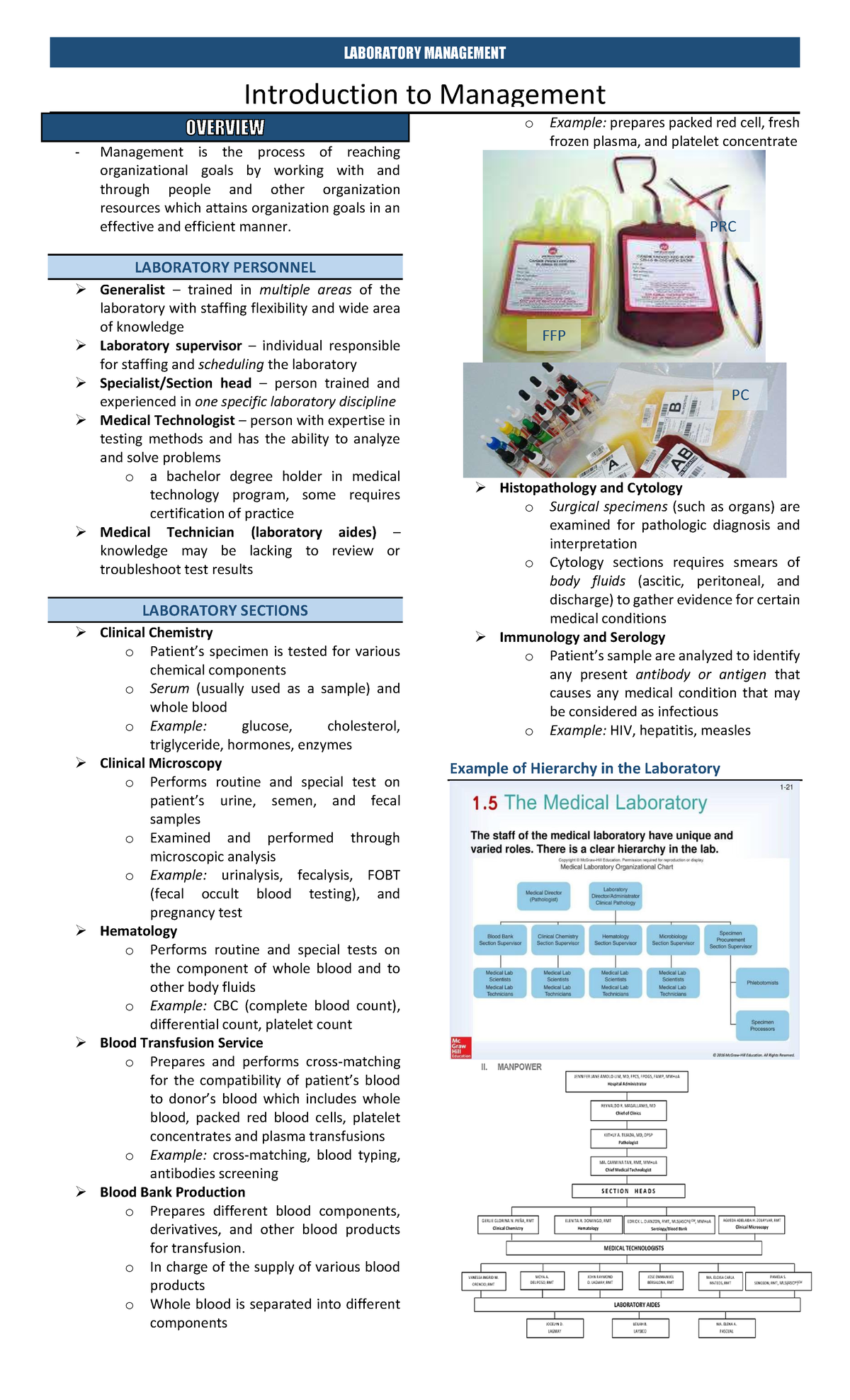 Lesson-1 Intro to management - OVERVIEW Management is the process of ...