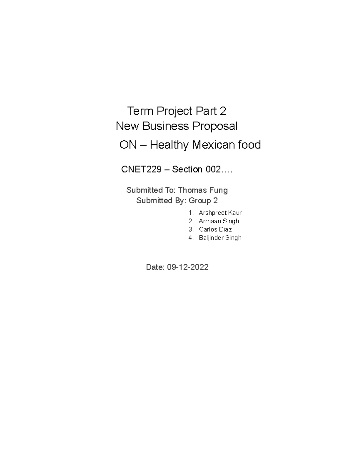 Project Template Term Project Part 2 (1) Group Project - Term Project ...