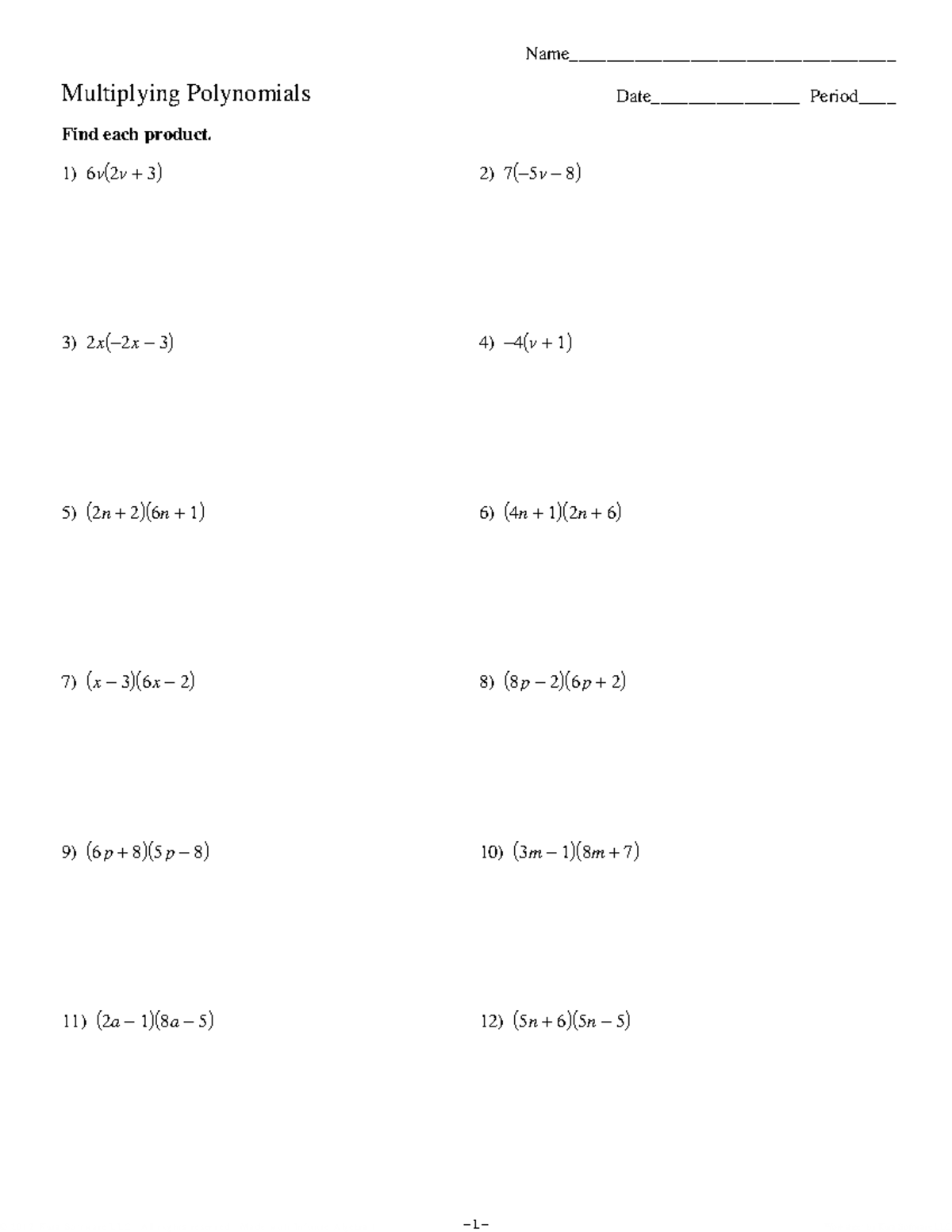 Multiplying Polynomials - © 5 42 q 0 e 1 H 2 m wKHugtEaO vSionfOtDw 3 ...