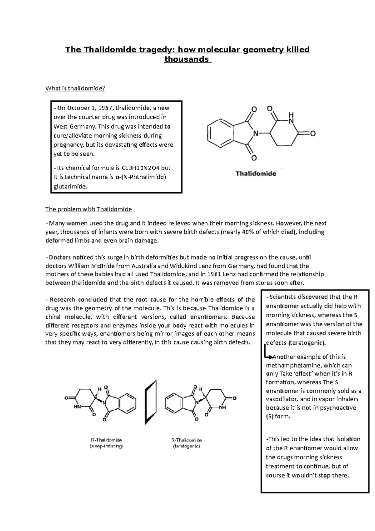 The Thalidomide tragedy - However, the next year, thousands of infants ...