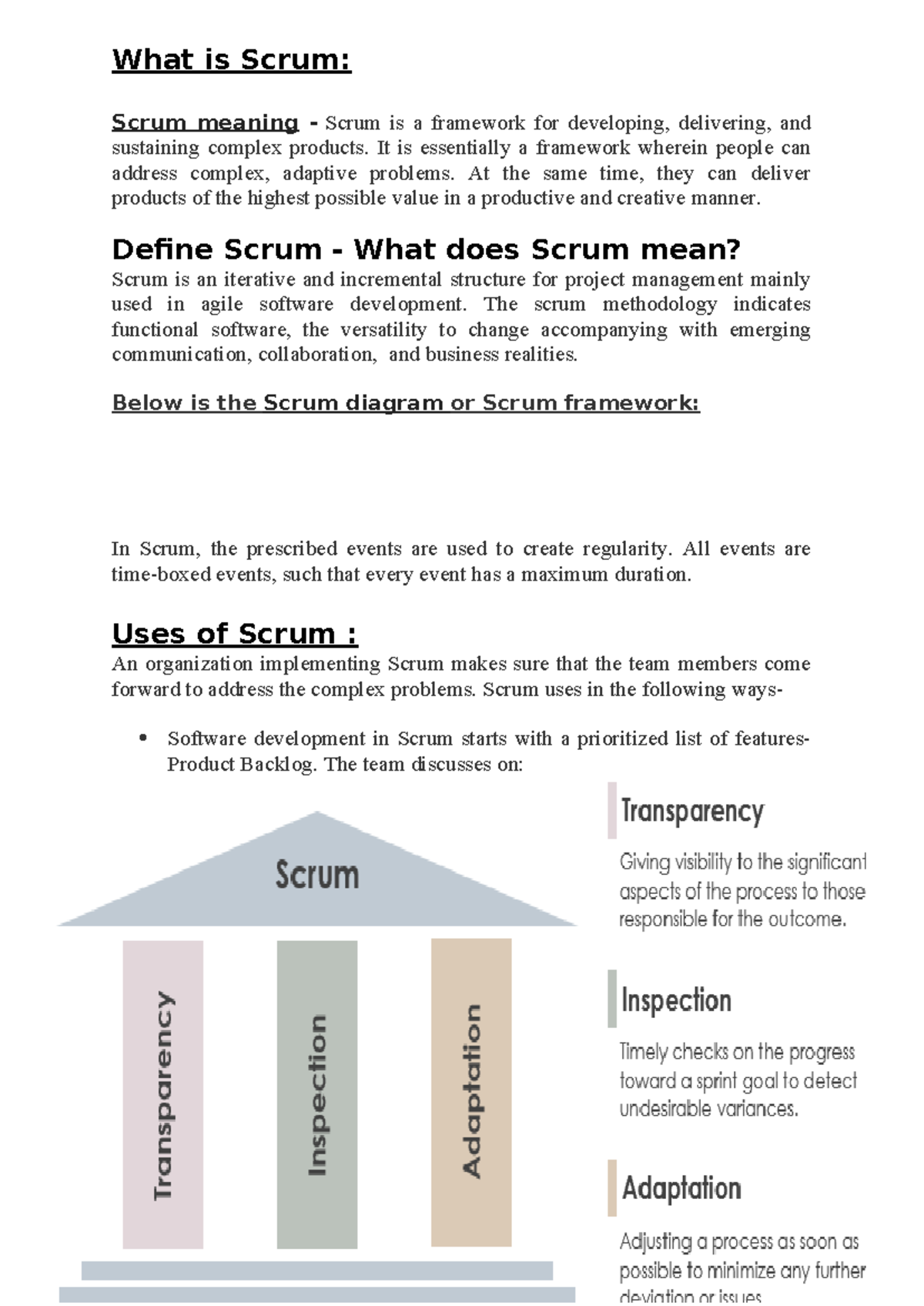 Scrum Material Studentpurpose - What is Scrum: Scrum meaning - Scrum is ...