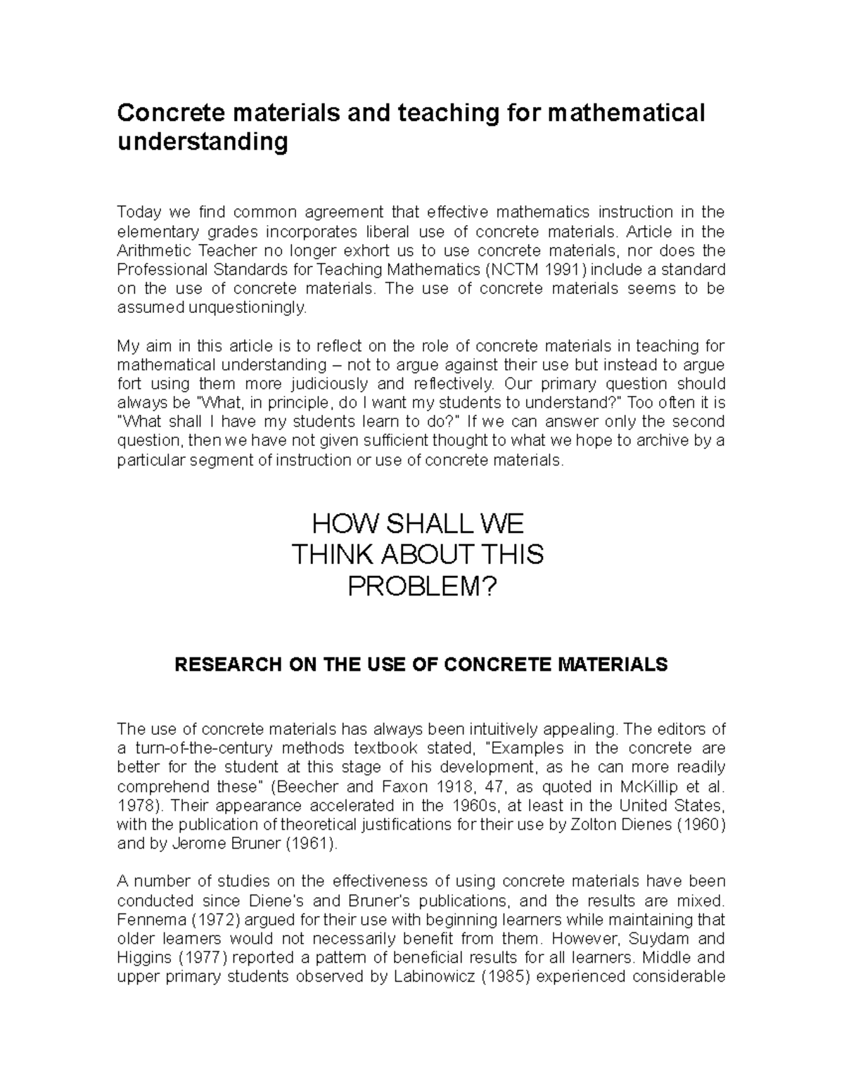 materiales para estudiar matematicas - Concrete materials and teaching ...