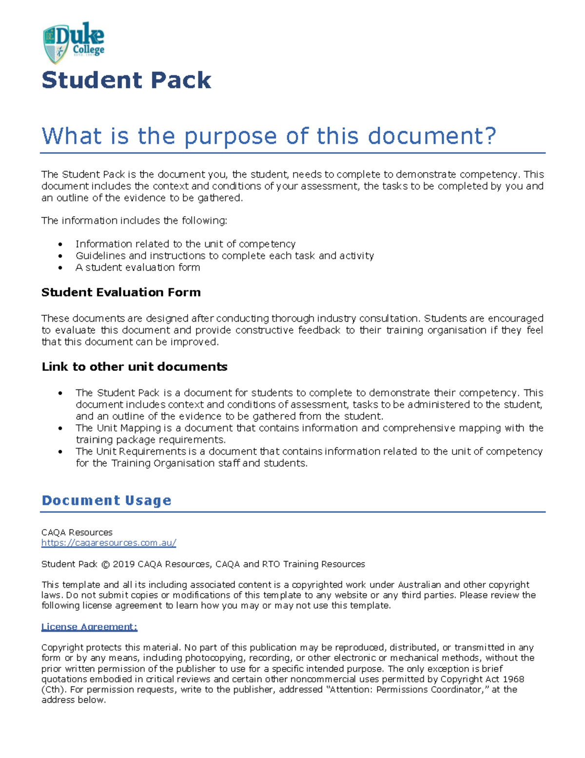 Cpccwf 3004 Student Pack V10 - Student Pack What is the purpose of this ...