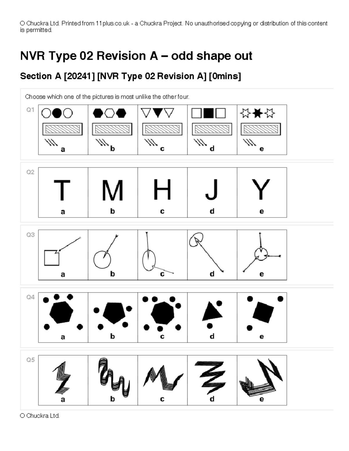 NVR Type 02 A Revision - © Chuckra Ltd. Printed from 11plus.co - a ...