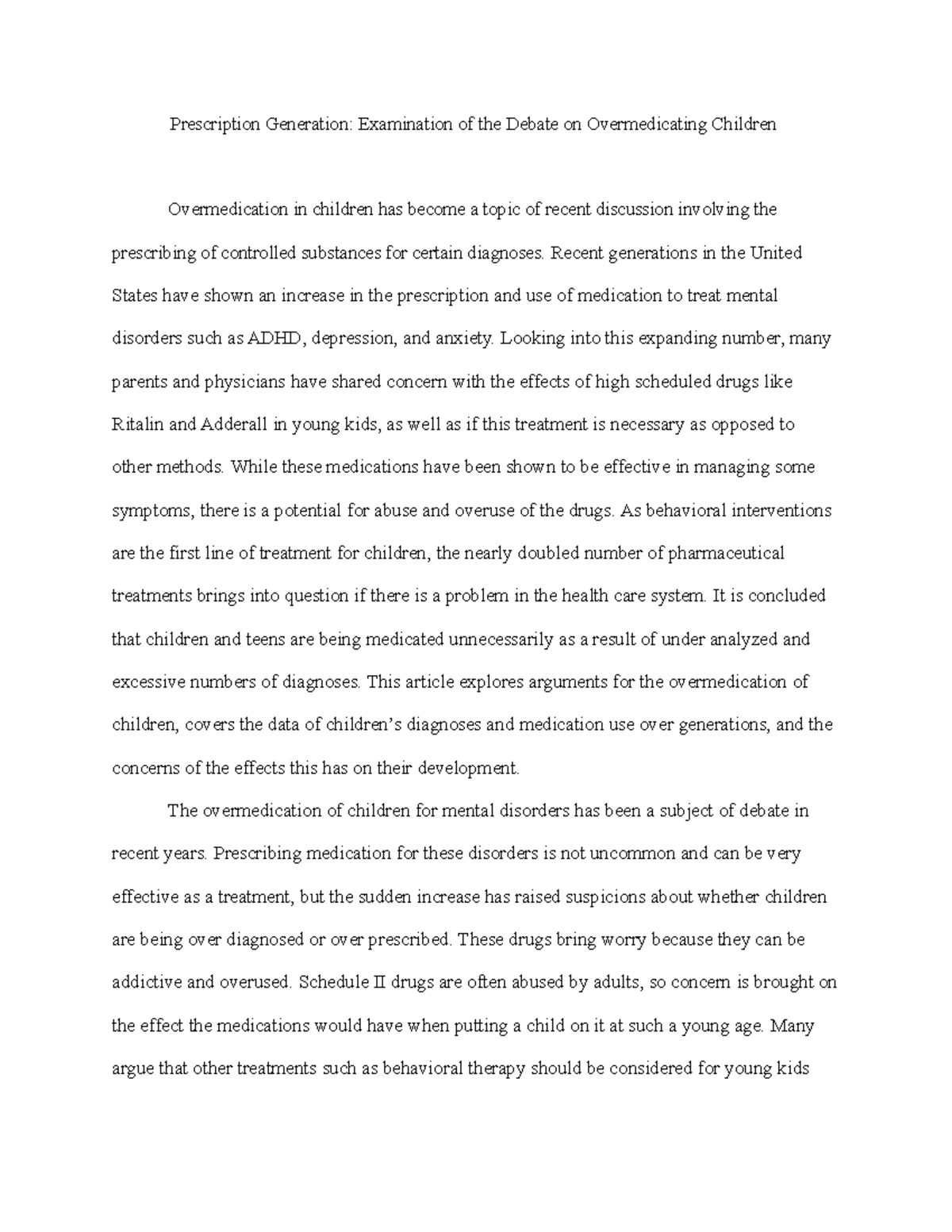 AE3 Writing - final - Prescription Generation: Examination of the ...