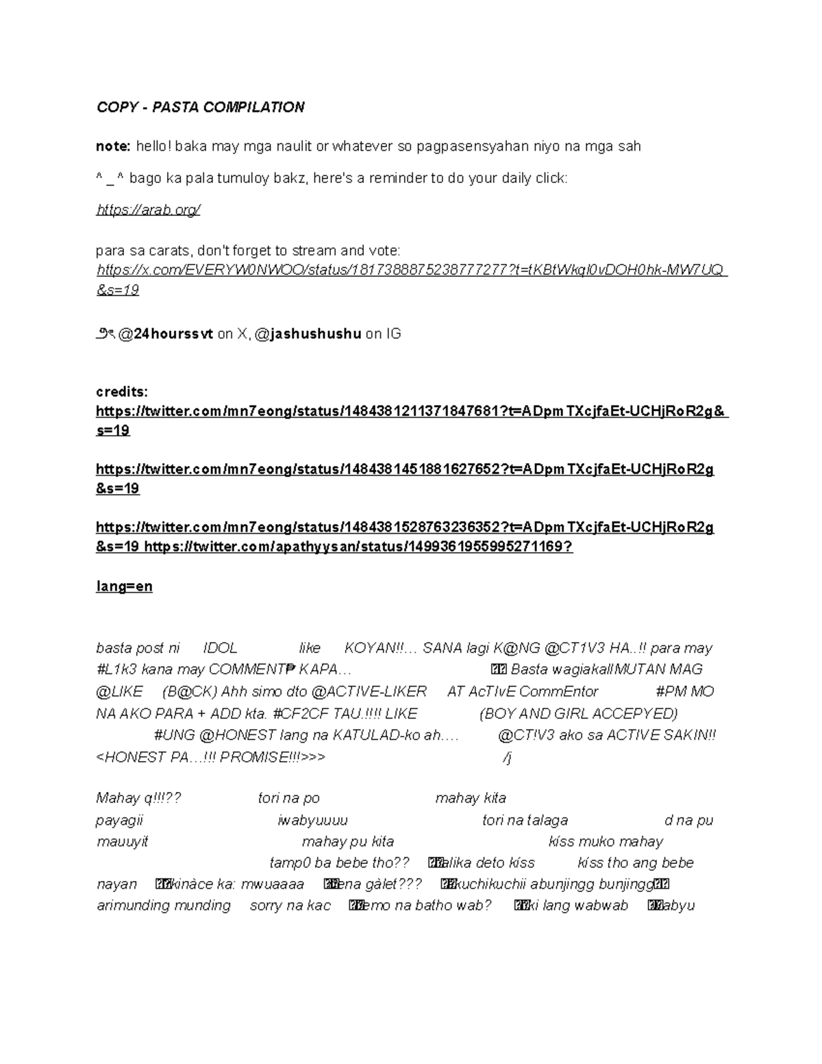 00000000000000000 - COPY - PASTA COMPILATION note: hello! baka may mga ...