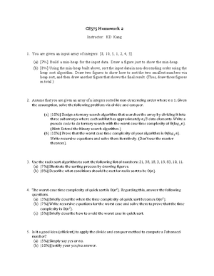 CS 575-F22-Syllabus - Full coursework schedule Fall 2022- Professor KD ...