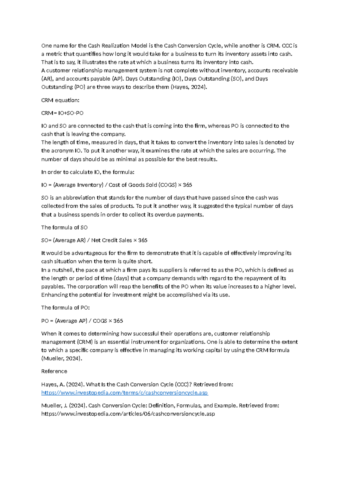 Principles of Finance - Discussion Forum Unit 5 - One name for the Cash ...
