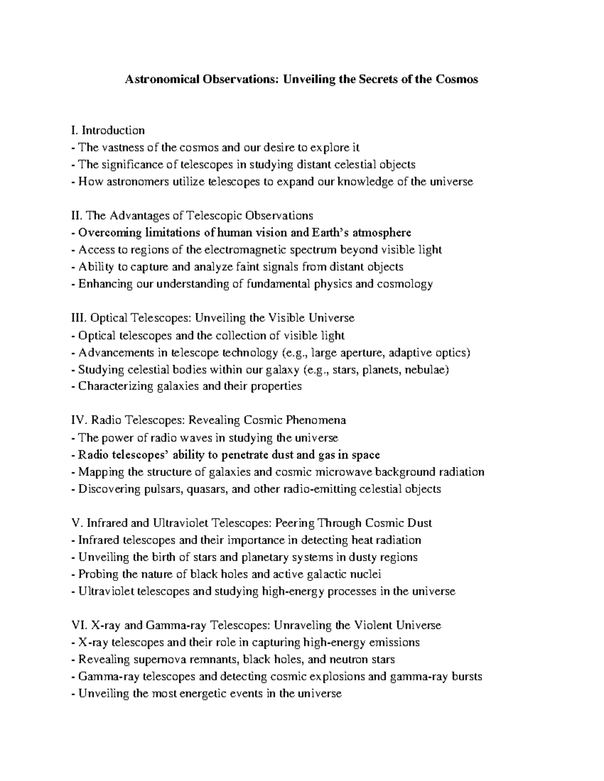 Astronomical Observations - Unveiling the Secrets of the Cosmos ...