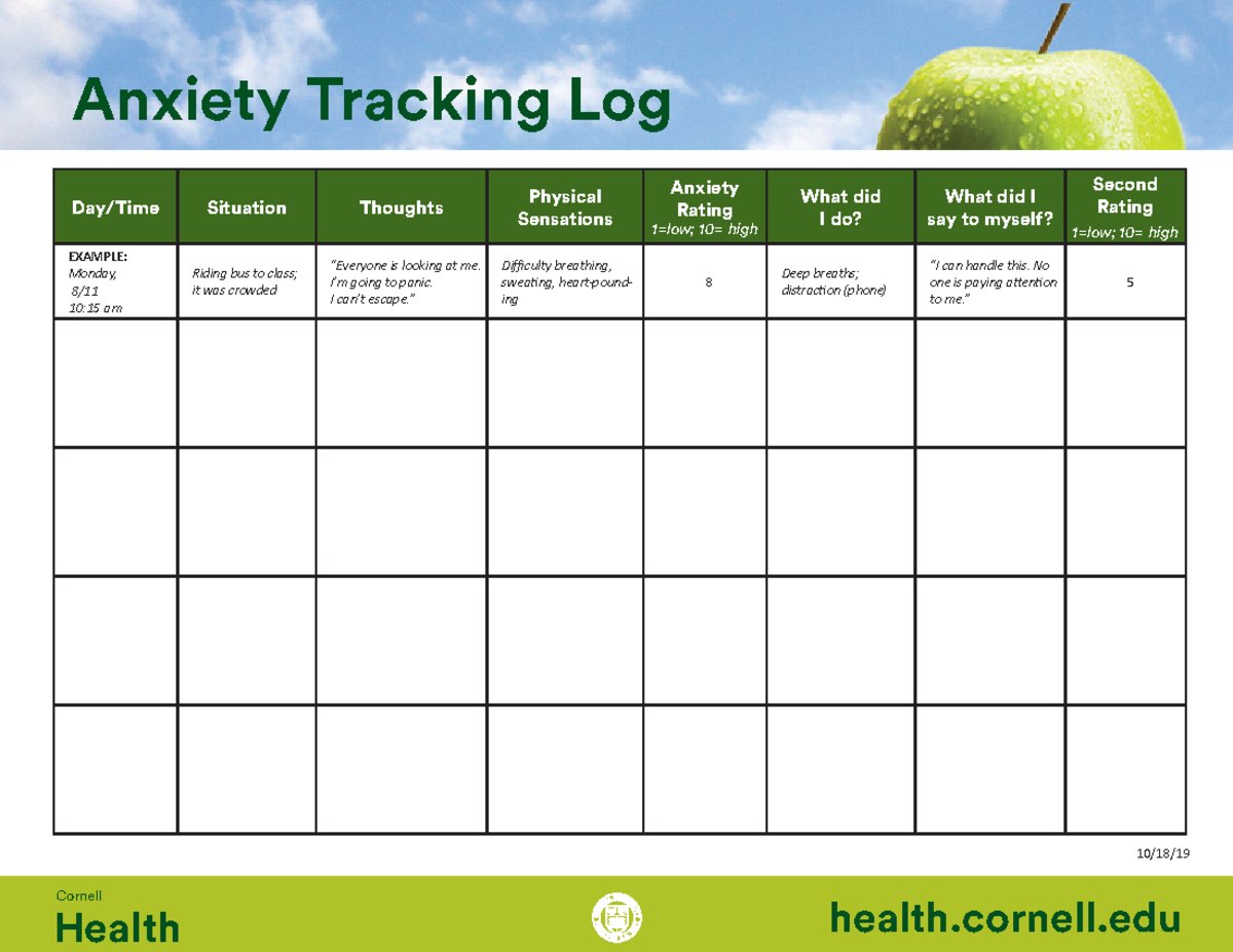 Anxiety-tracking-log - Health Cornell health.cornell Anxiety Tracking ...