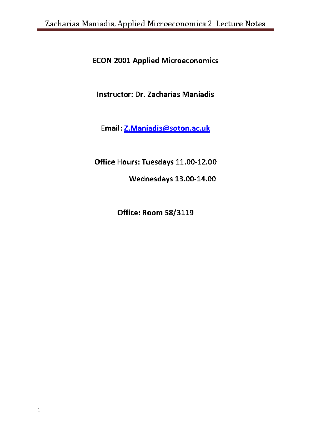 Econ 2001 Notes Warning Tt Undefined Function 32 Warning Tt Undefined Function 32 Econ