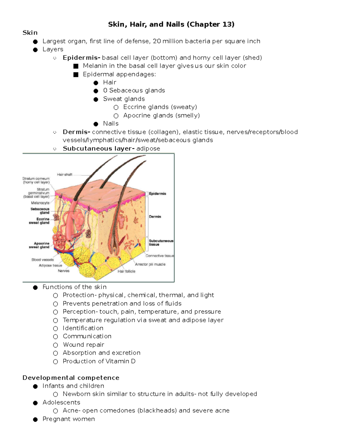 NR414 Exam 2 SGuide - Study Guide Material - Skin, Hair, and Nails ...