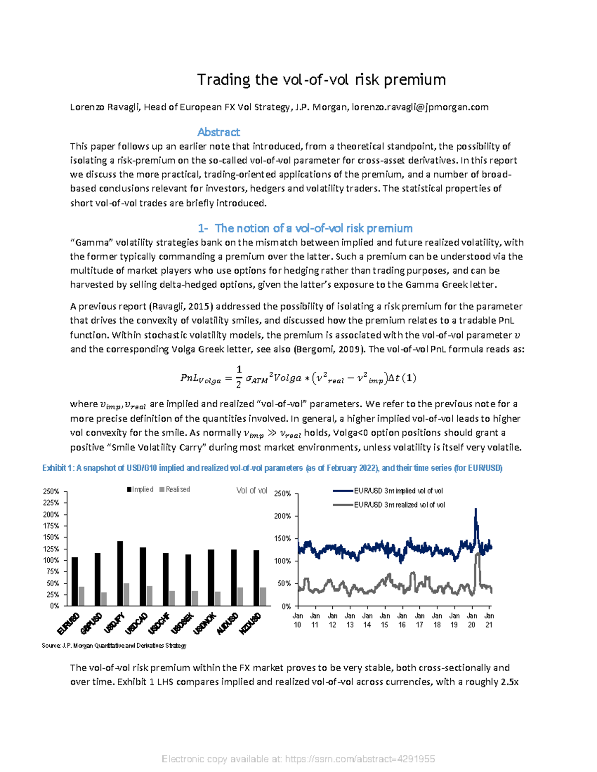 Trading the Vol of Vol risk premium - Trading the vol-of-vol risk ...