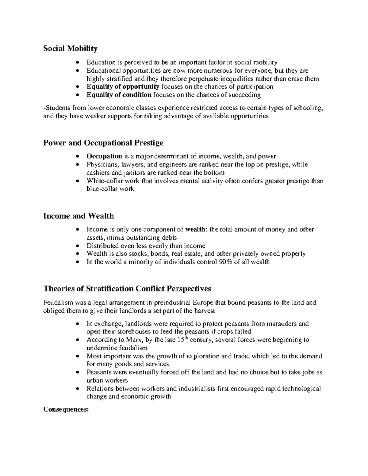 SOC1104: Week 8 - Social Mobility Education is perceived to be an ...