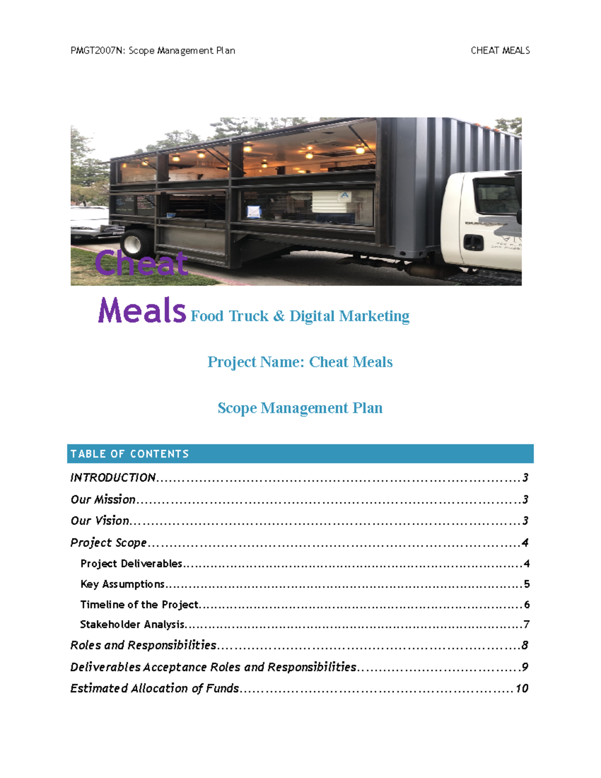 Food Truck and Marketing - Food Truck & Digital Marketing Project Name ...