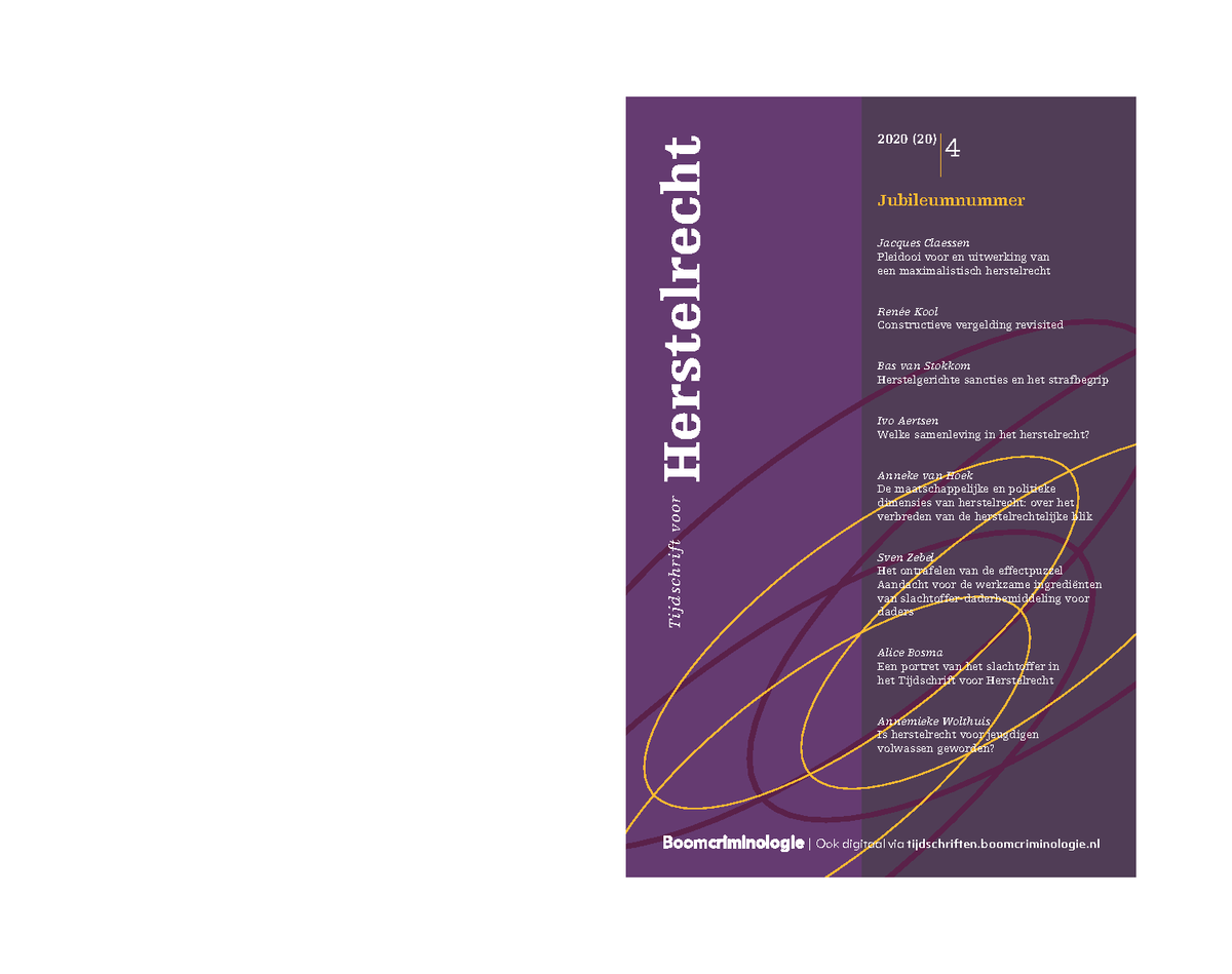 Herstelrecht Jaques Claessen - Herstelrecht 4 2020 (20) Jubileumnummer ...