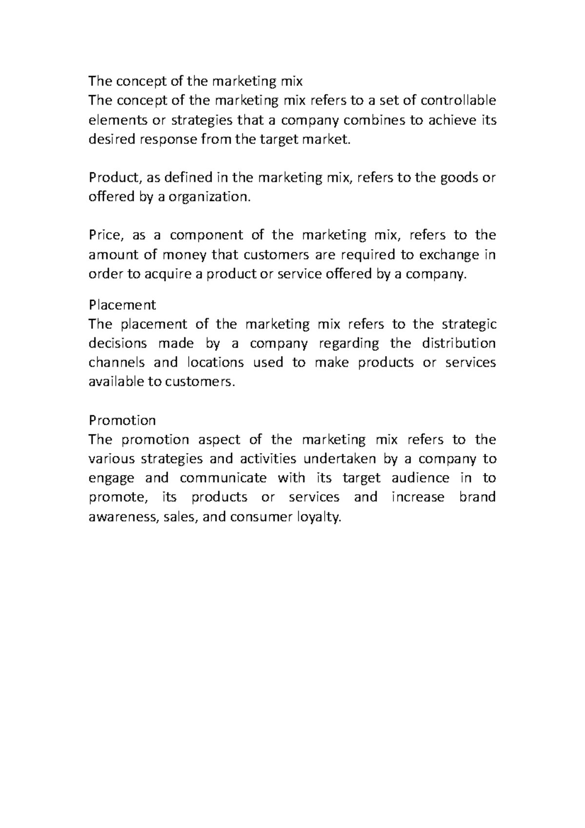 The second marketing mix for reporting for manila paper - The concept ...