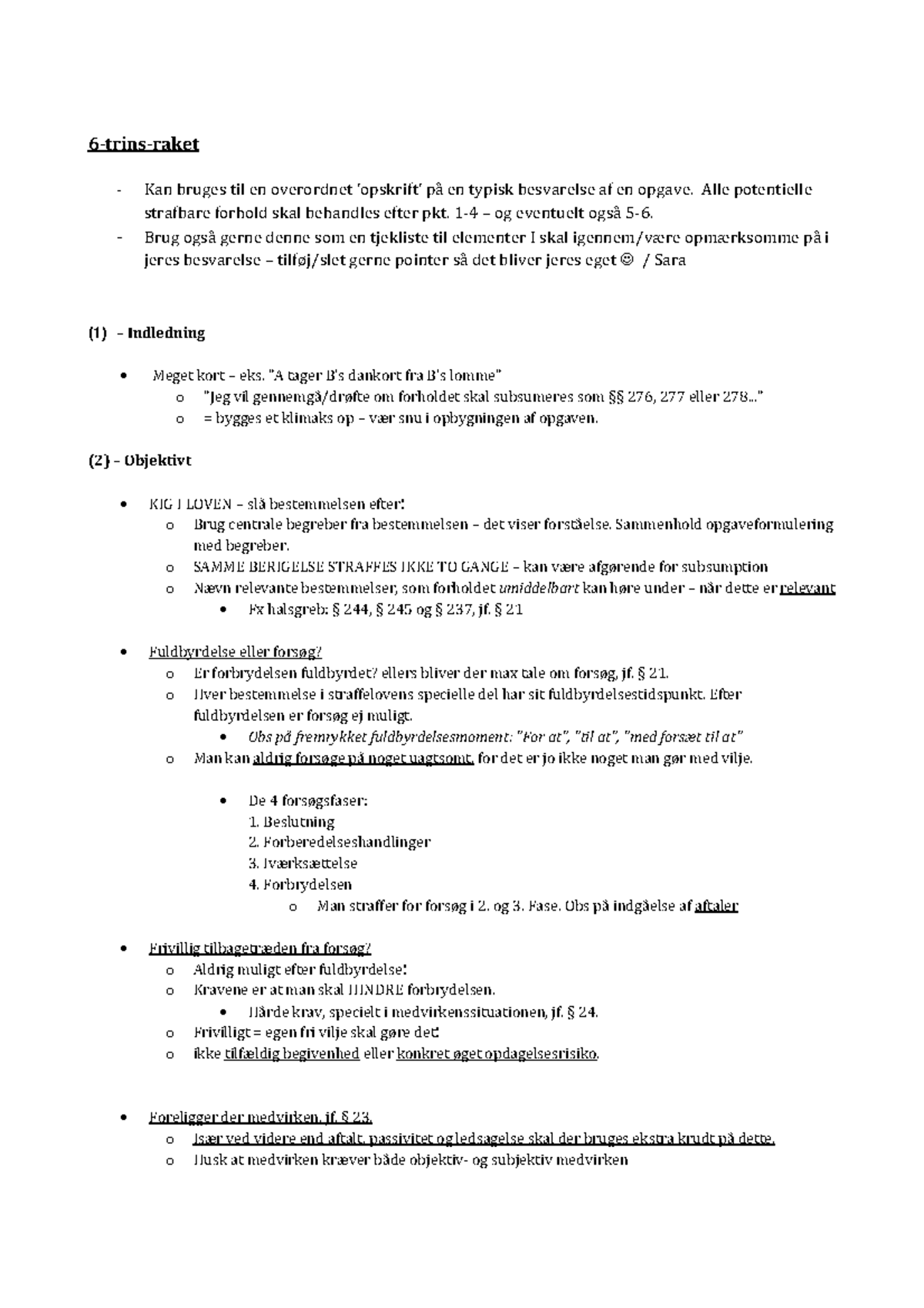 Raketten procedure - 6 - trins-raket - Kan bruges til en overordnet ...