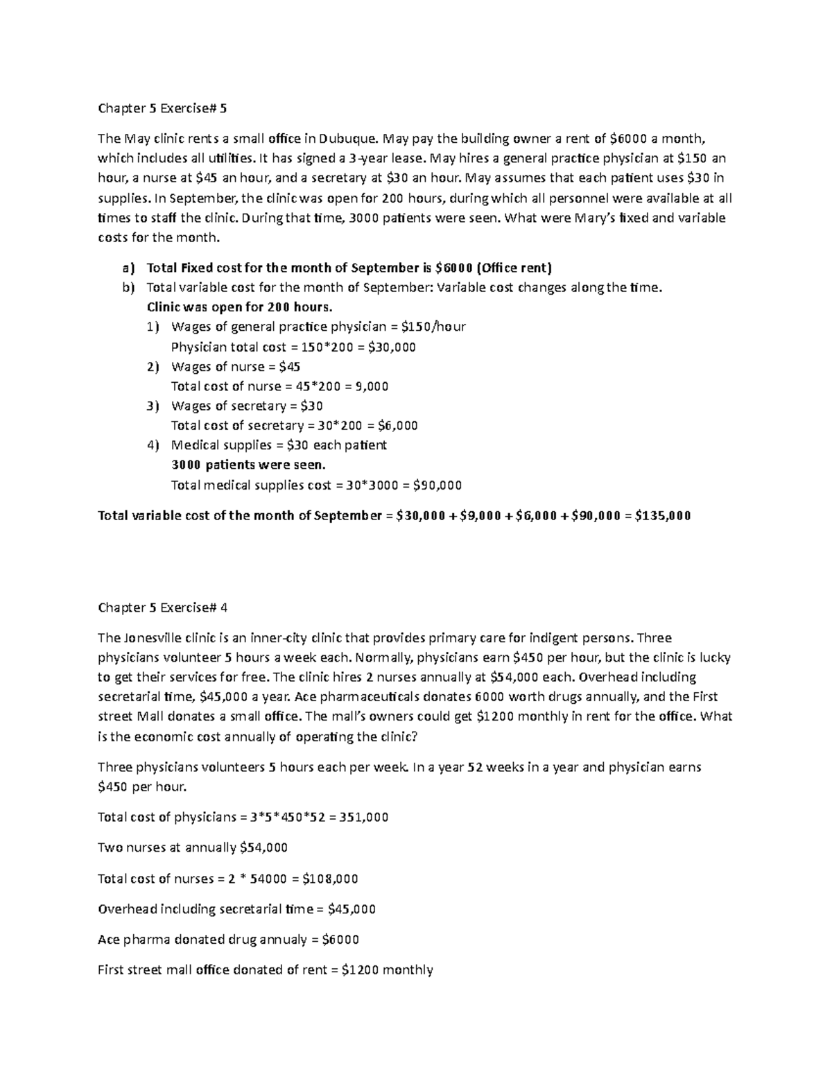 Assignment-2 - Assignment 2, Chapter 5 Exercise 4, Chapter 5 Exercise 5 ...