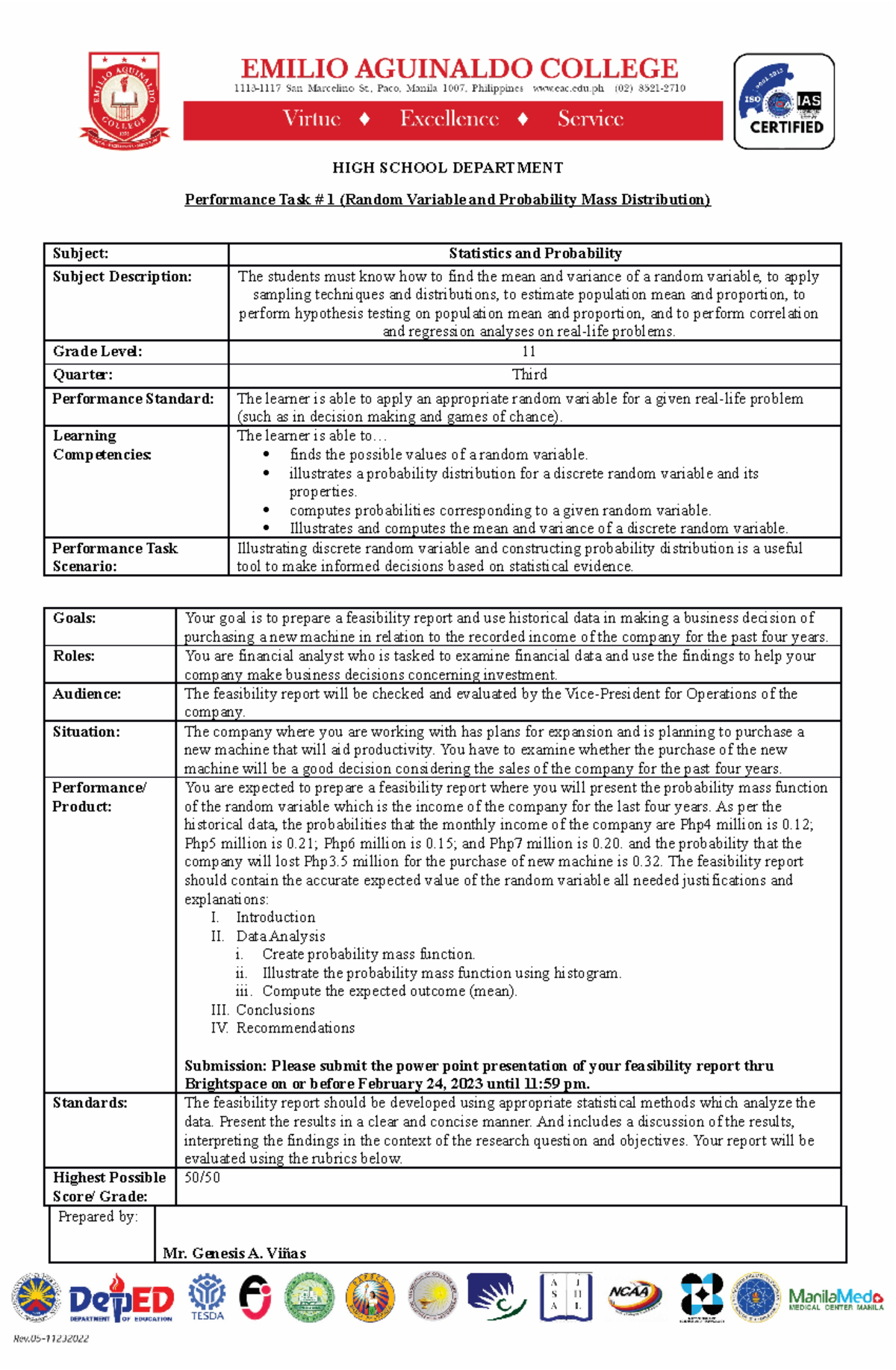 03 PT1-3rd-Statistics-and-Probability-1 - HIGH SCHOOL DEPARTMENT ...