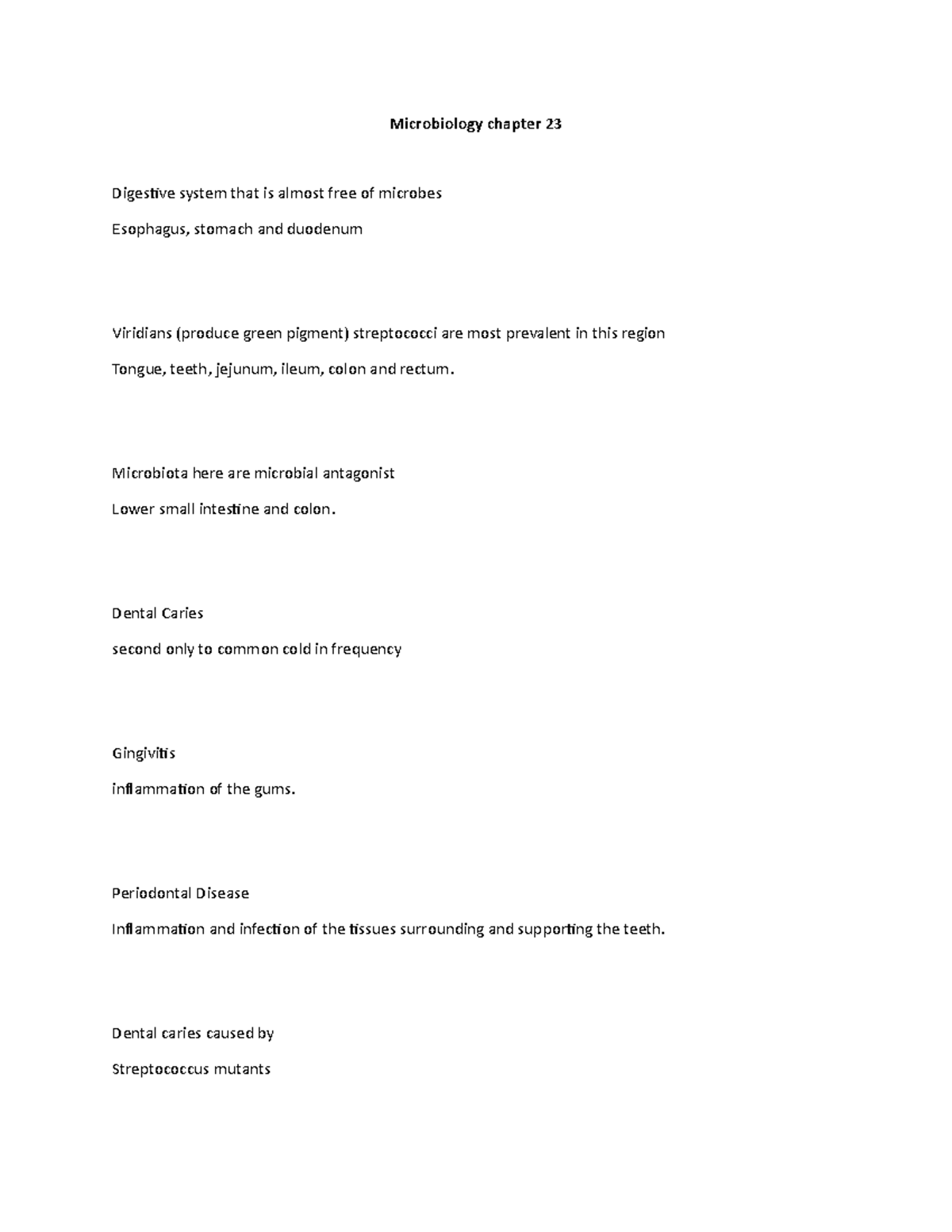 Microbiology chapter 23 - Microbiota here are microbial antagonist ...