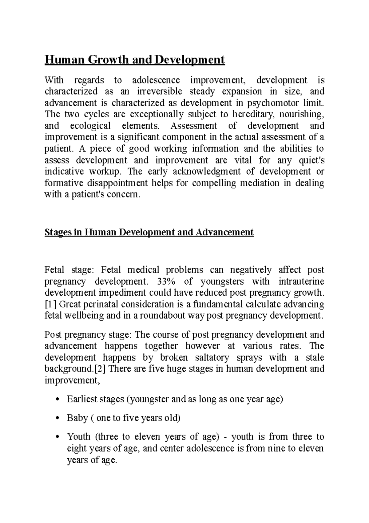 Human Growth and Development - The two cycles are exceptionally subject ...