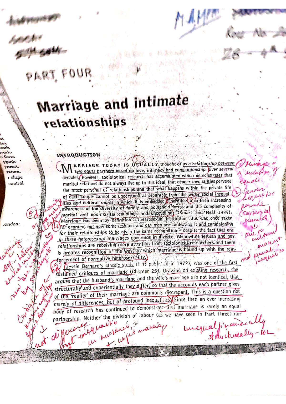 Marriage and Intimate Relationship - Sociology - Studocu