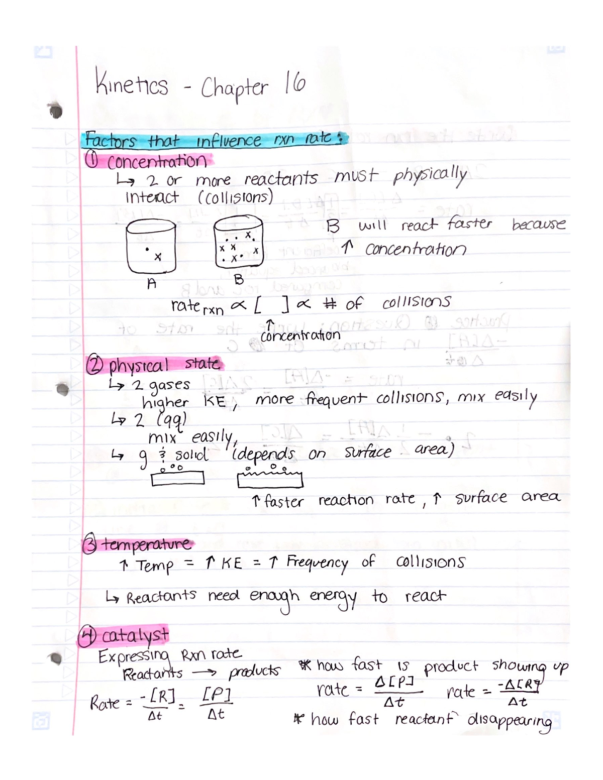 Kinetics Notes - CHEM 1062 - Studocu