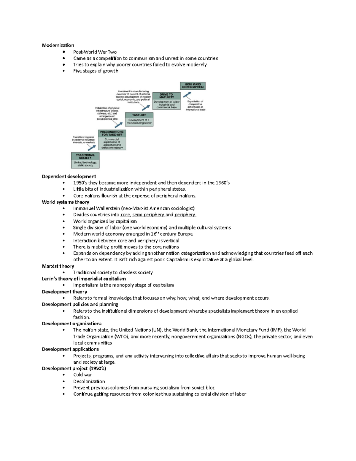 SOC EXAM 1 - Exam 1 prep - Modernization Post-World War Two Came as a ...