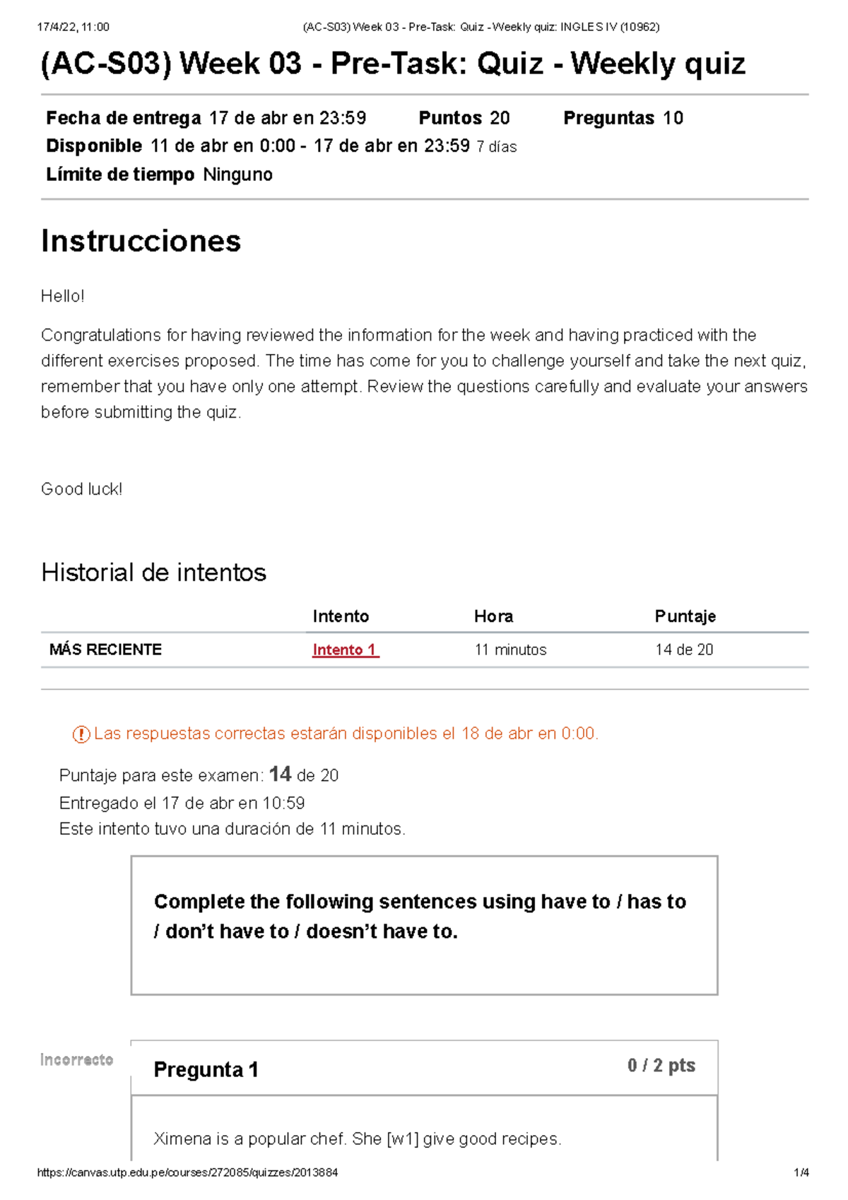 (AC-S03) Week 03 - Pre-Task Quiz - Weekly quiz Ingles IV (10962) - (AC-S03) Week 03 - Pre-Task ...