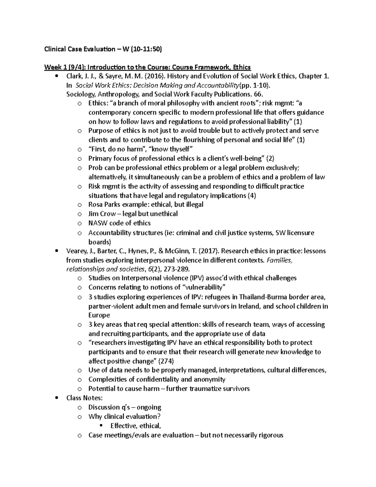 T7501. Clinical Case Evaluation - Clinical Case Evaluation – W (10-11: ...