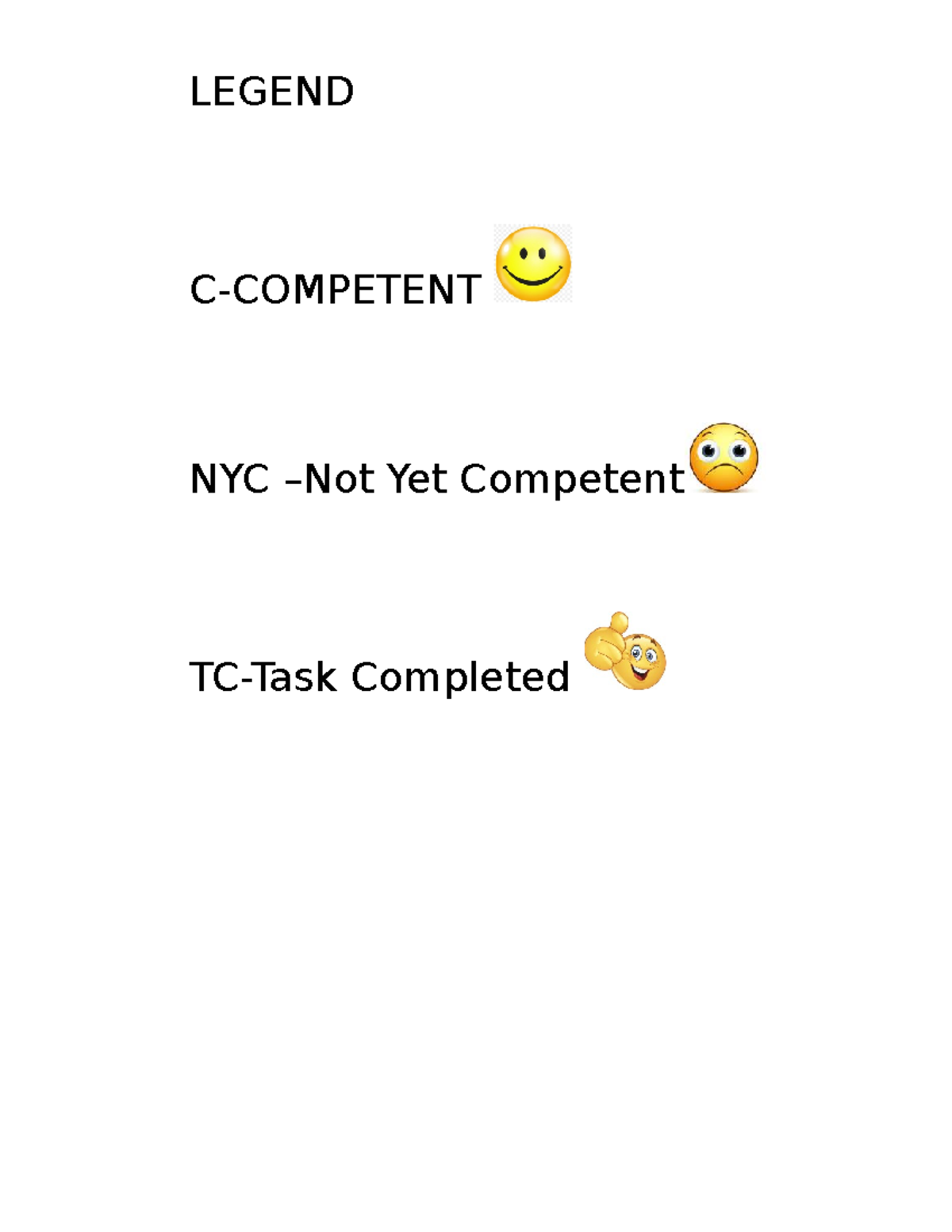 Legend - Accountancy - LEGEND C-COMPETENT NYC –Not Yet Competent TC ...