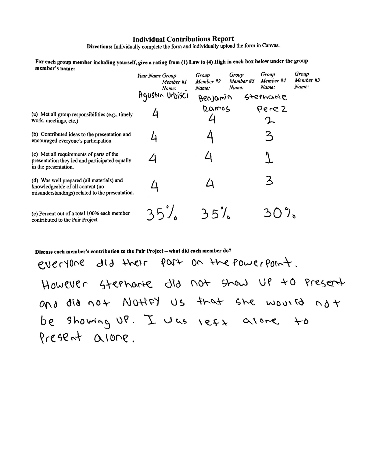 In class assignment and project - MAC 1147 - Studocu