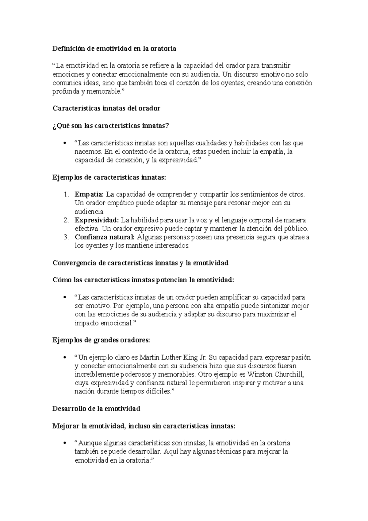 Definición de emotividad en la oratoria Exposicio - Definición de ...