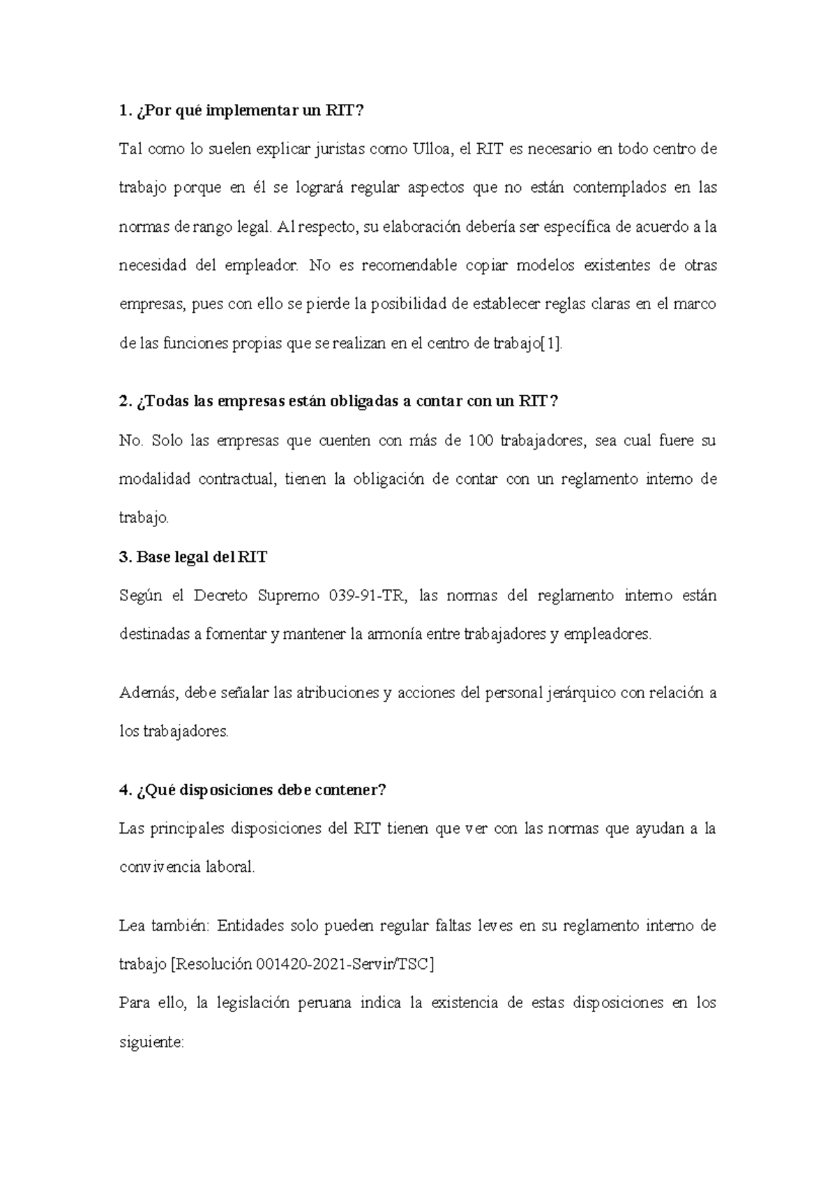 RIT - APOYO - 1. ¿Por qué implementar un RIT? Tal como lo suelen ...