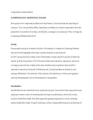 Compensation 3 - Note - Thus, at the end of the day, the ultimate goal ...