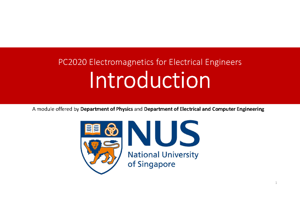 Introduction to PC2020 - PC2020 - NUS - Studocu