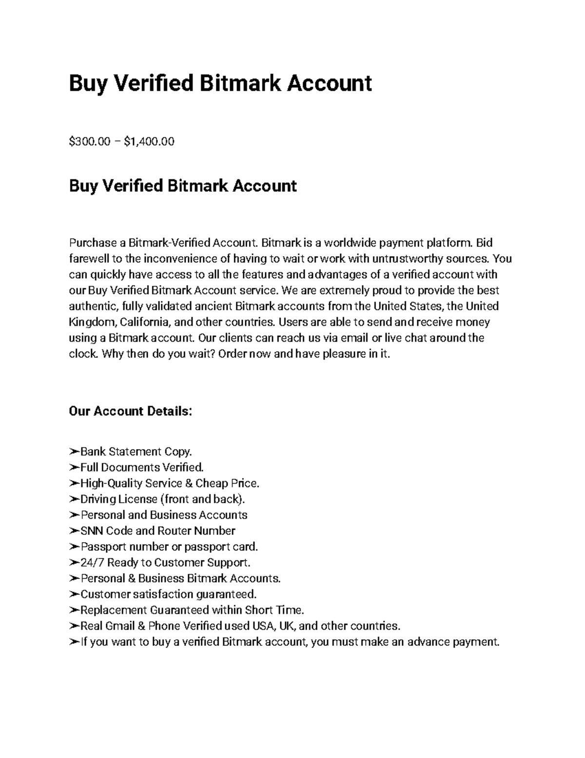 Buy Verified Bitmark Account - Buy Verified Bitmark Account Purchase a ...