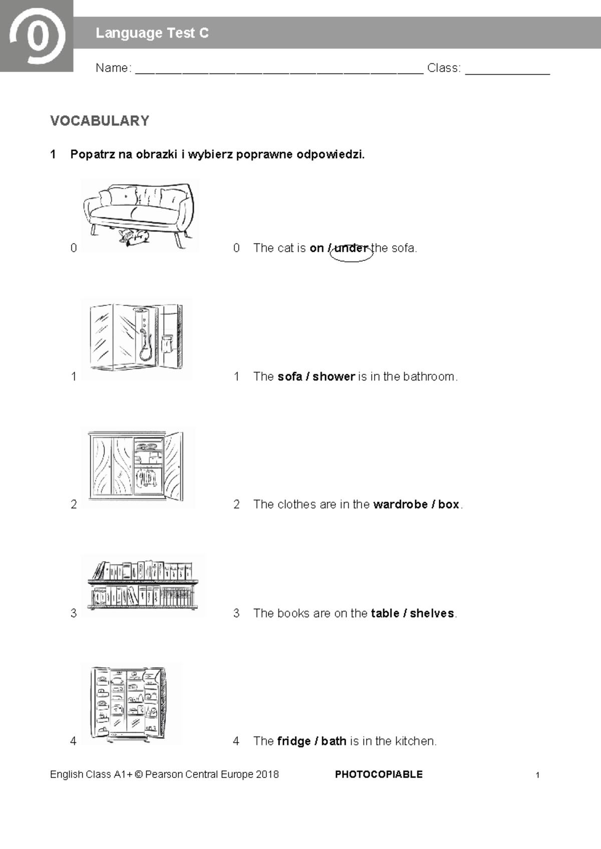 EC A1P - Language test 0C - Name ...