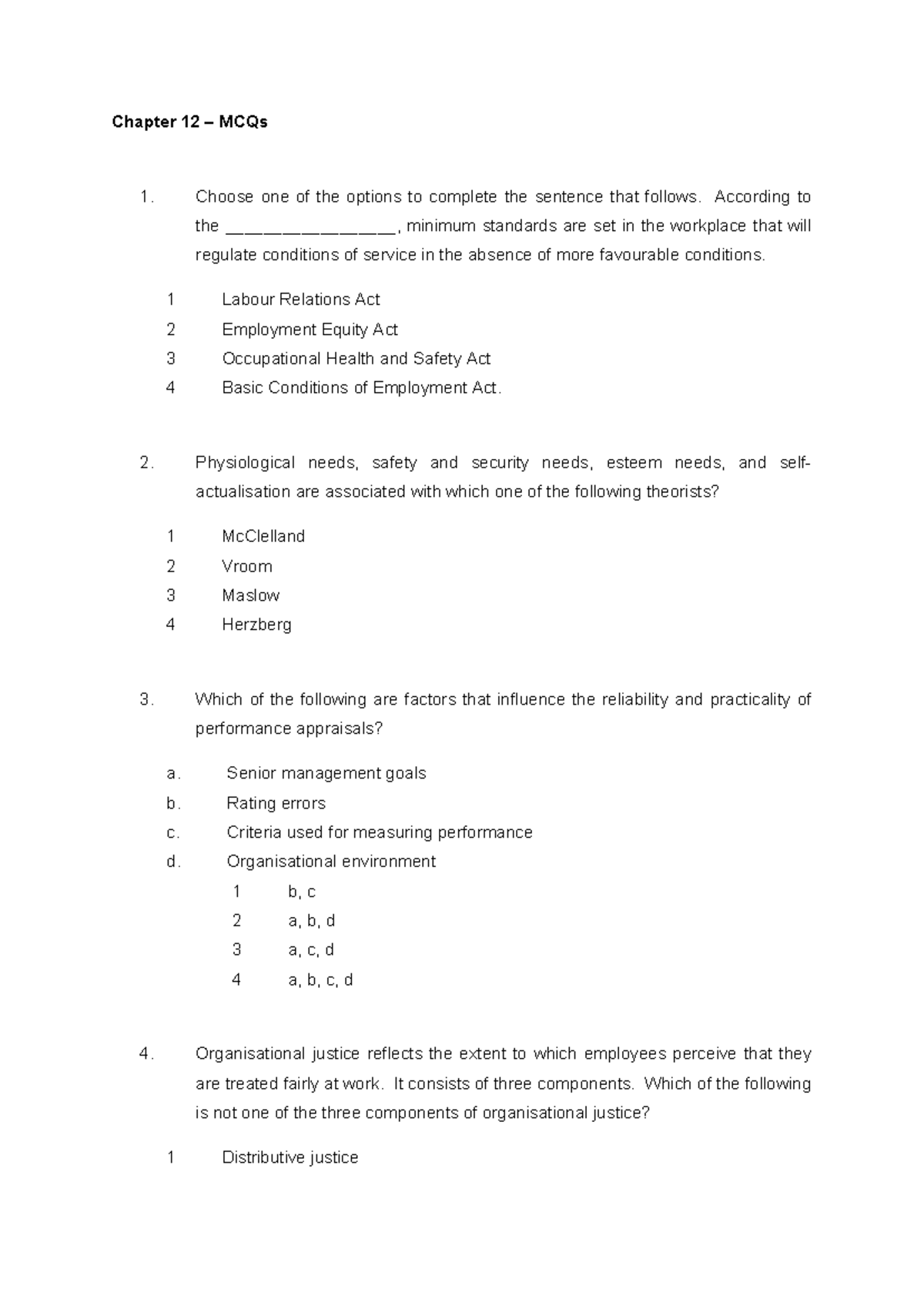 2022 Chapter 12 - Practice Questions - Chapter 12 – MCQs 1. Choose one ...