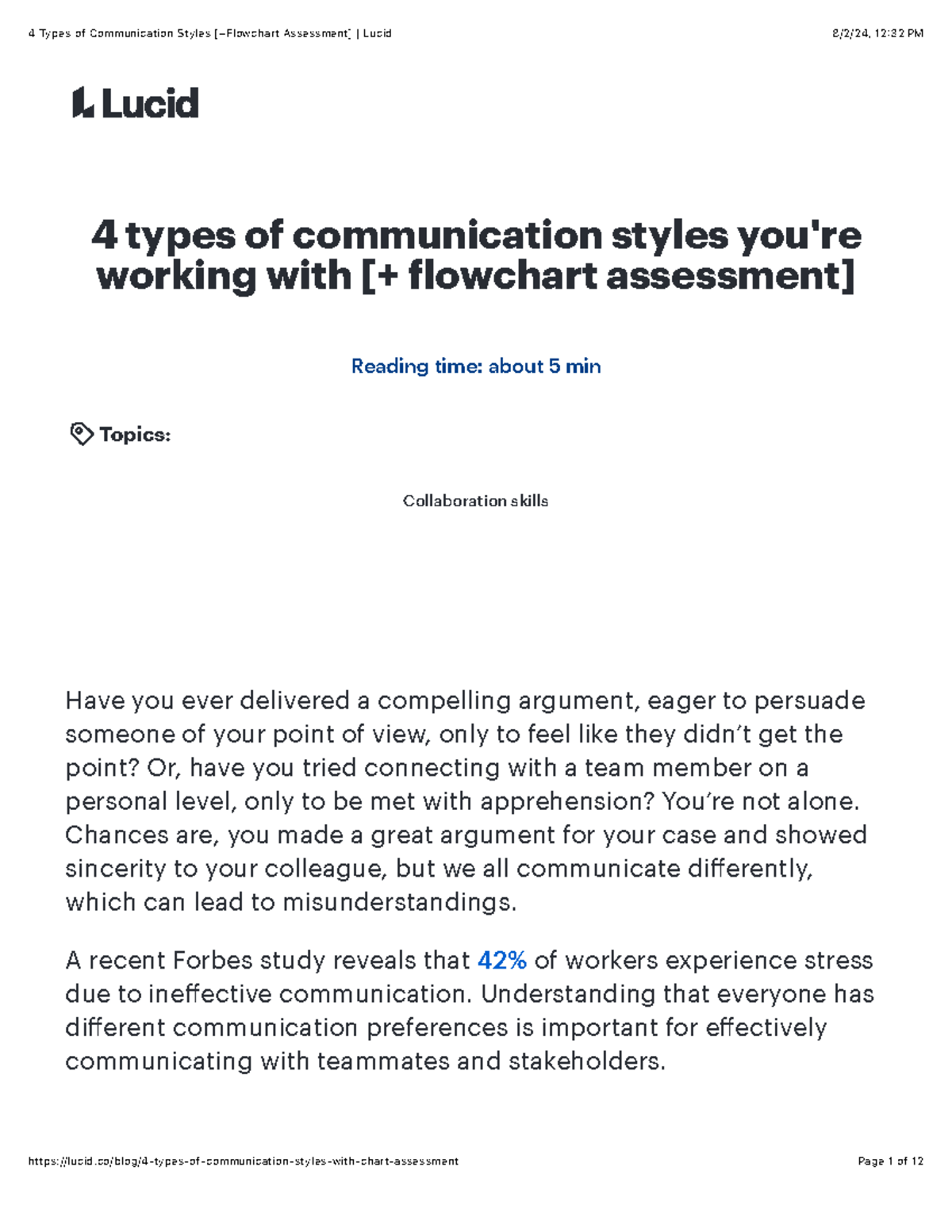 4 Types of Communication Styles [+Flowchart Assessment] Lucid - Have ...
