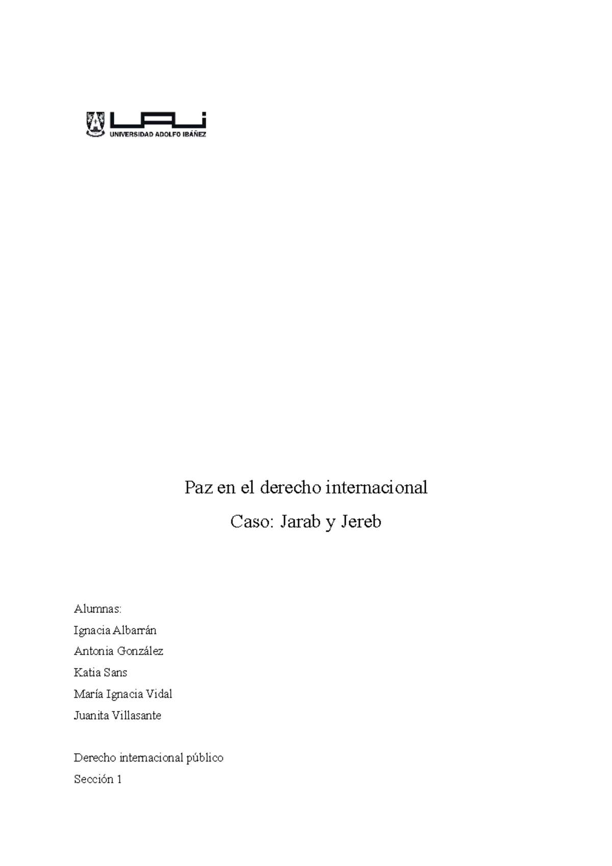 Seminario 1 Paz en el derecho internacional - Paz en el derecho ...