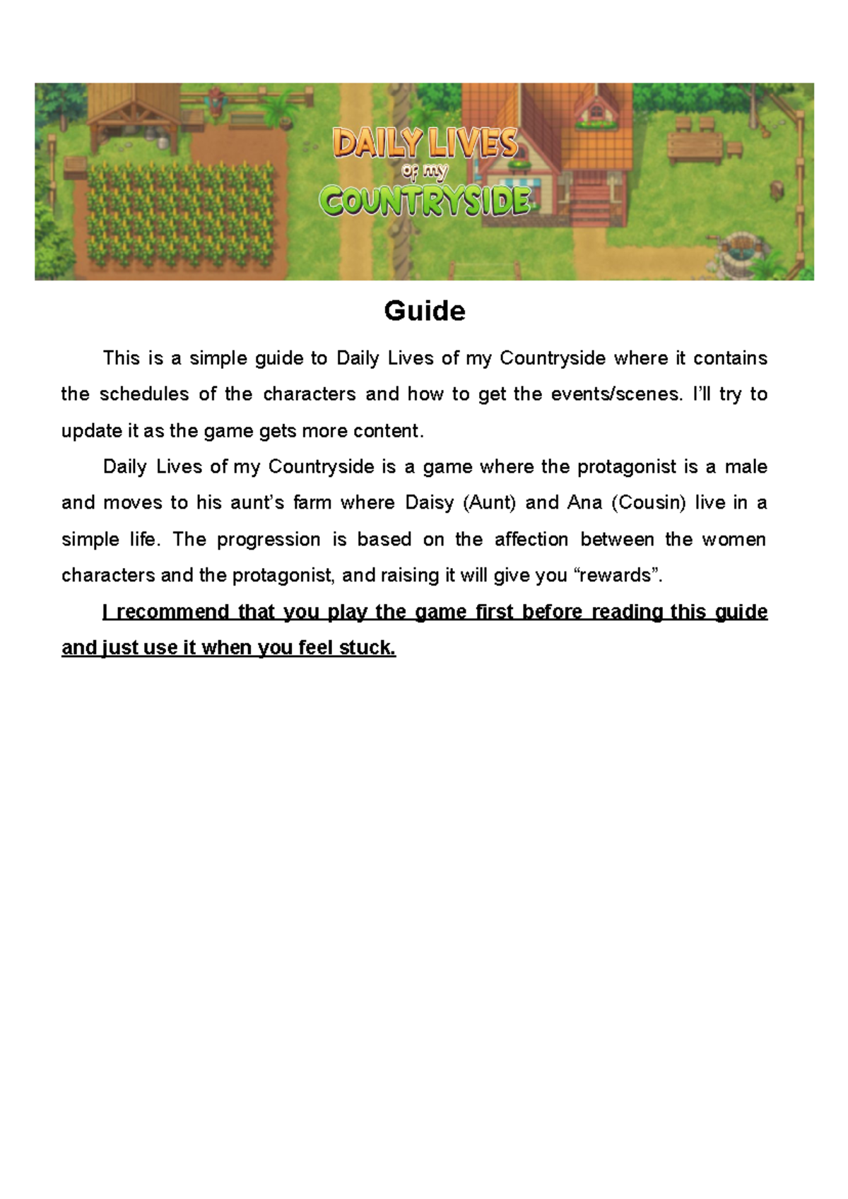 Ilide - idle life in my countryside walkthrough - Guide This is a ...