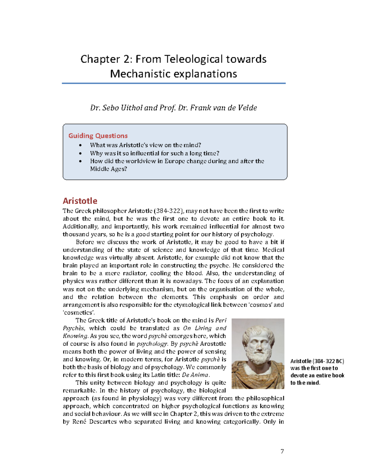 Chapter 2 - Mechanicism - Chapter 2 : From Teleological towards ...