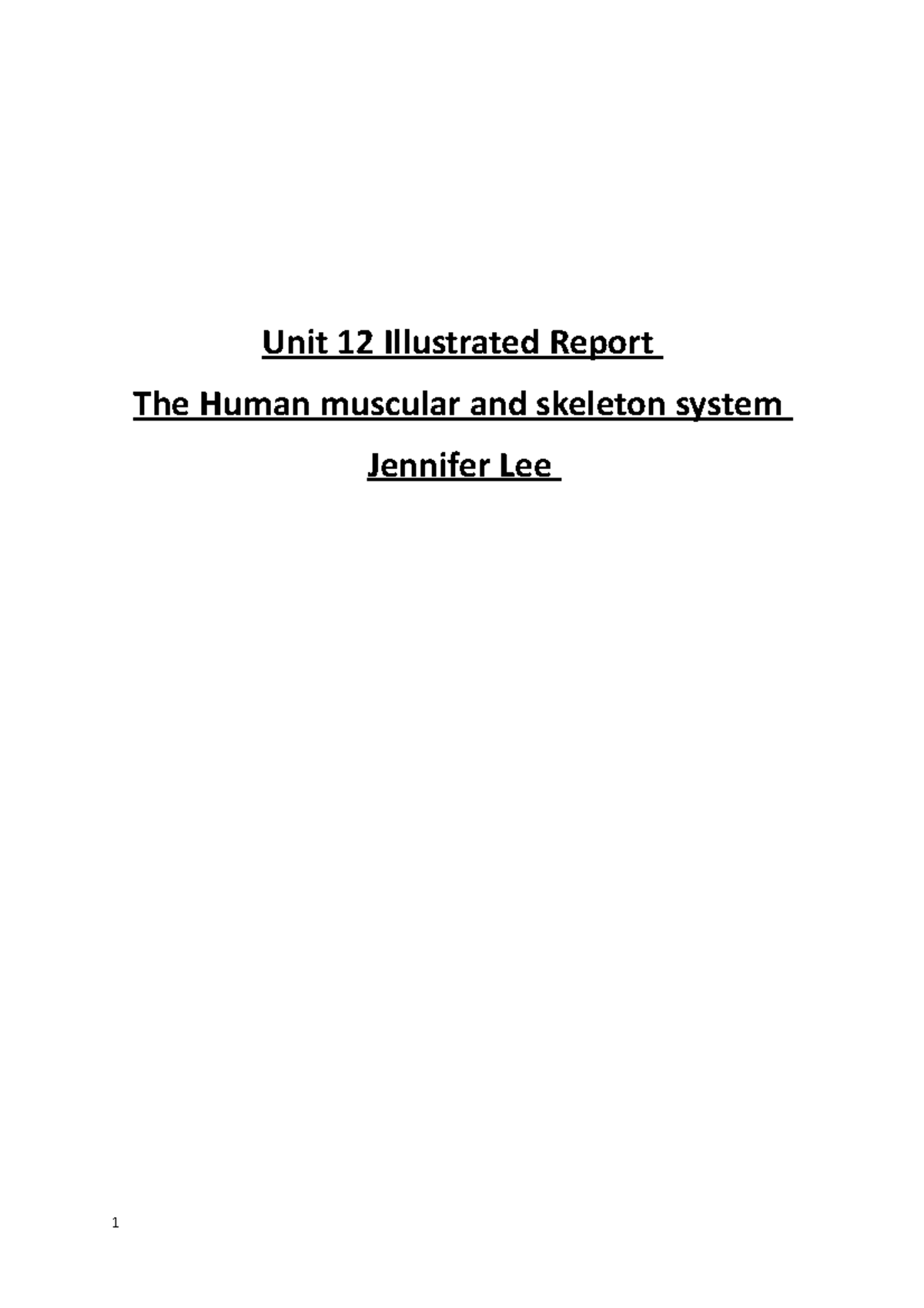 Unit 12 Illustrated Report - Unit 12 Illustrated Report The Human ...
