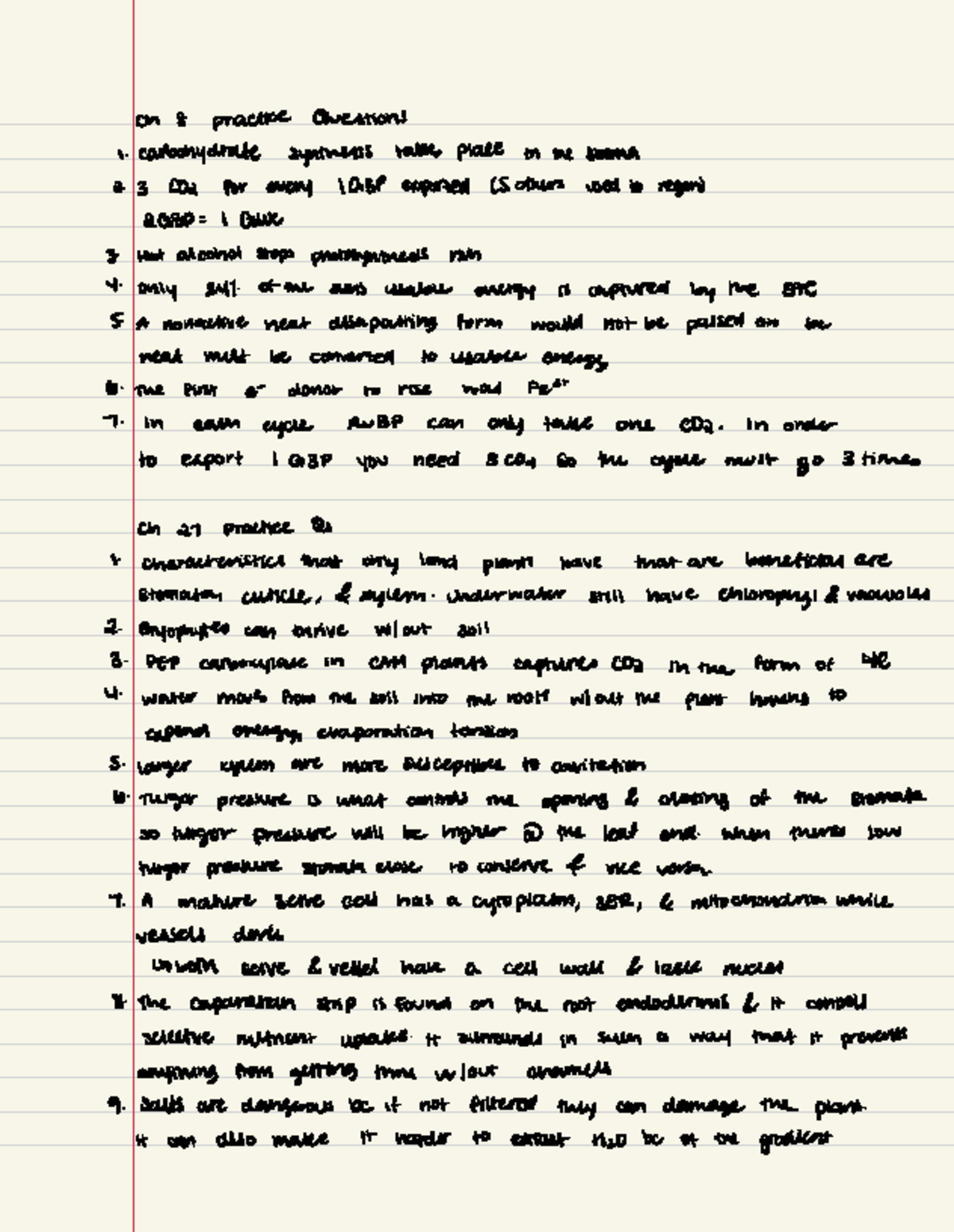 Bio 1108 - Lecture notes - on 8 practice Questions :carbohydrate ...