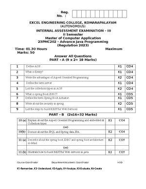 I-PG-java notes - 23PCSC06 - ADVANCED JAVA PROGRAMMING UNIT-1: BASICS ...
