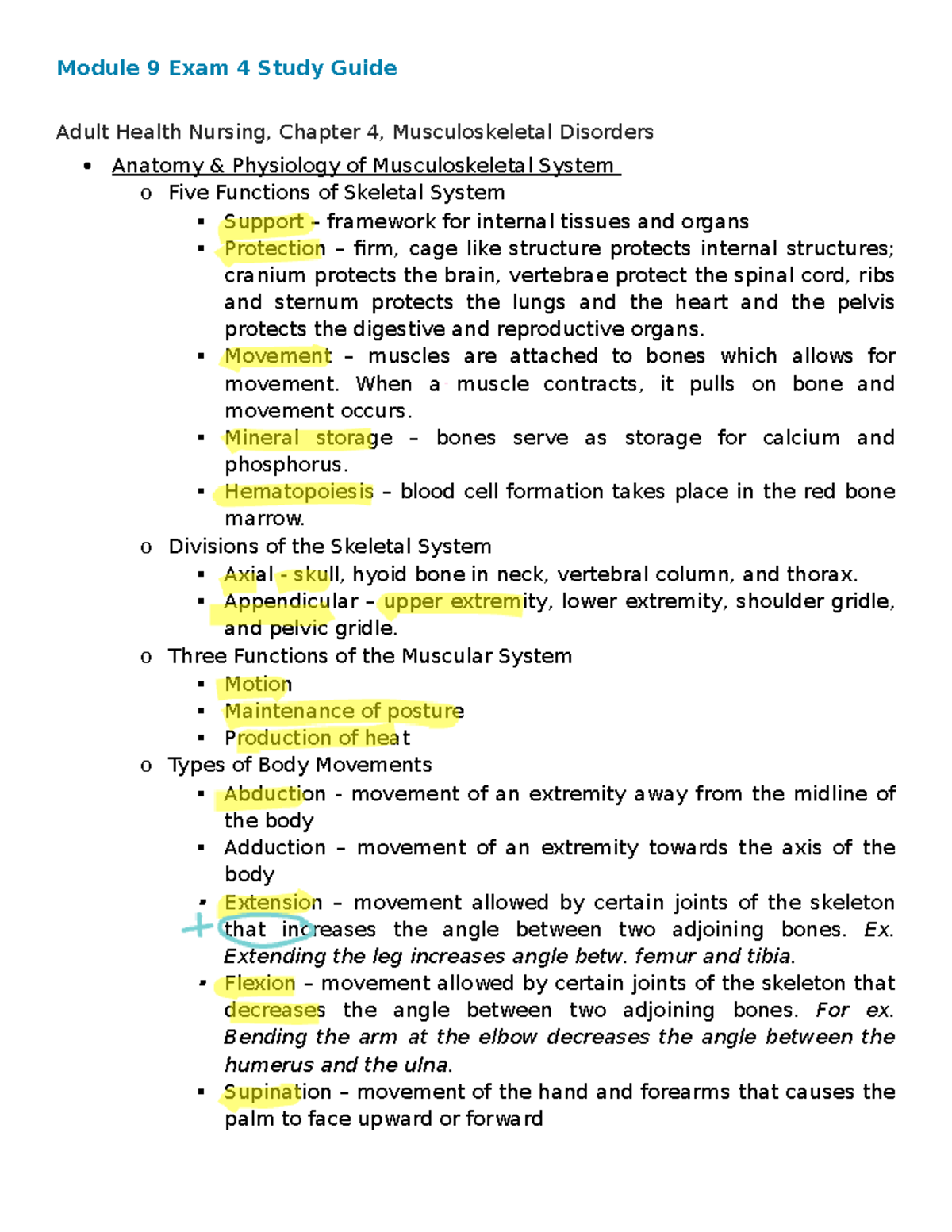 E4 guide - Module 9 Exam 4 Study Guide Adult Health Nursing, Chapter 4 ...